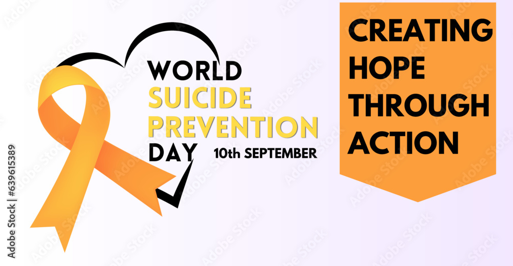 World Suicide Prevention day banner Design, creating hope through ...