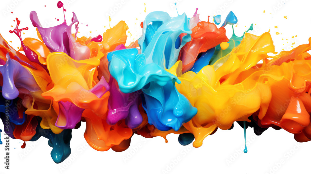 Splash of Paint, Splash of Colors, Multiple Colors Mixed in a Paint ...