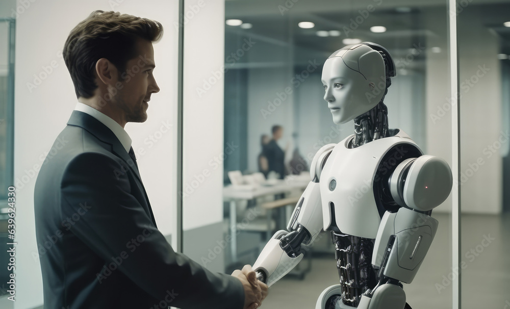 Innovative Collaboration: Human-Robot Handshake in Modern Office ...