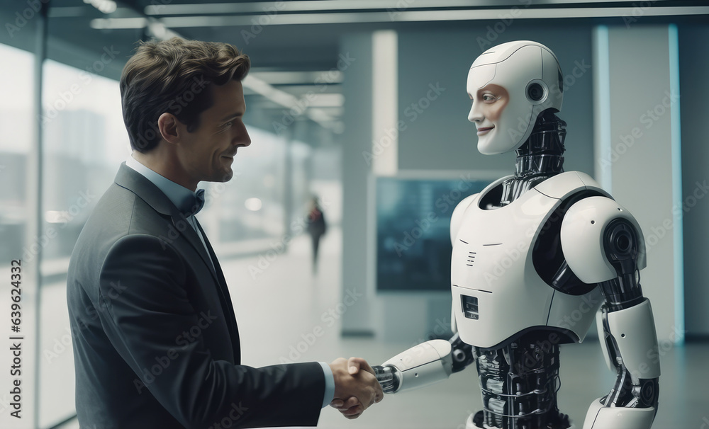 Innovative Collaboration: Human-Robot Handshake in Modern Office ...