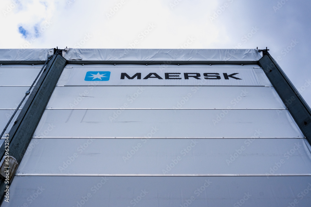 Copenhagen, Denmark - August 8, 2023: Logistics building of the ...