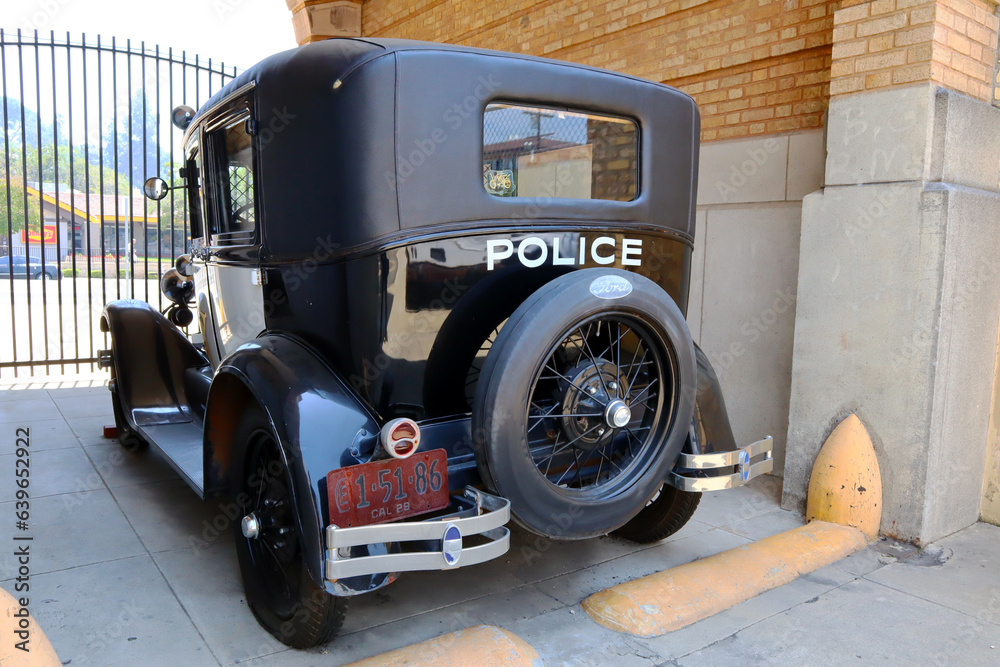 Los Angeles, California: Exhibition of Police vehicles at the LAPD Los ...