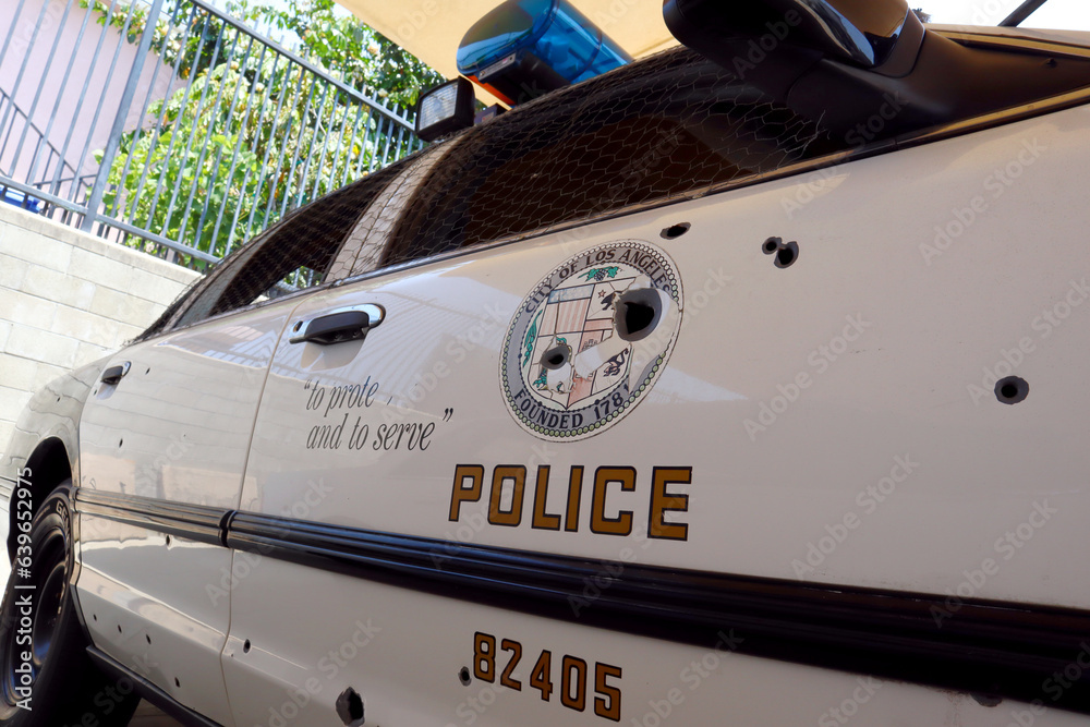Foto de Los Angeles, California: Exhibition of Police vehicles at the ...