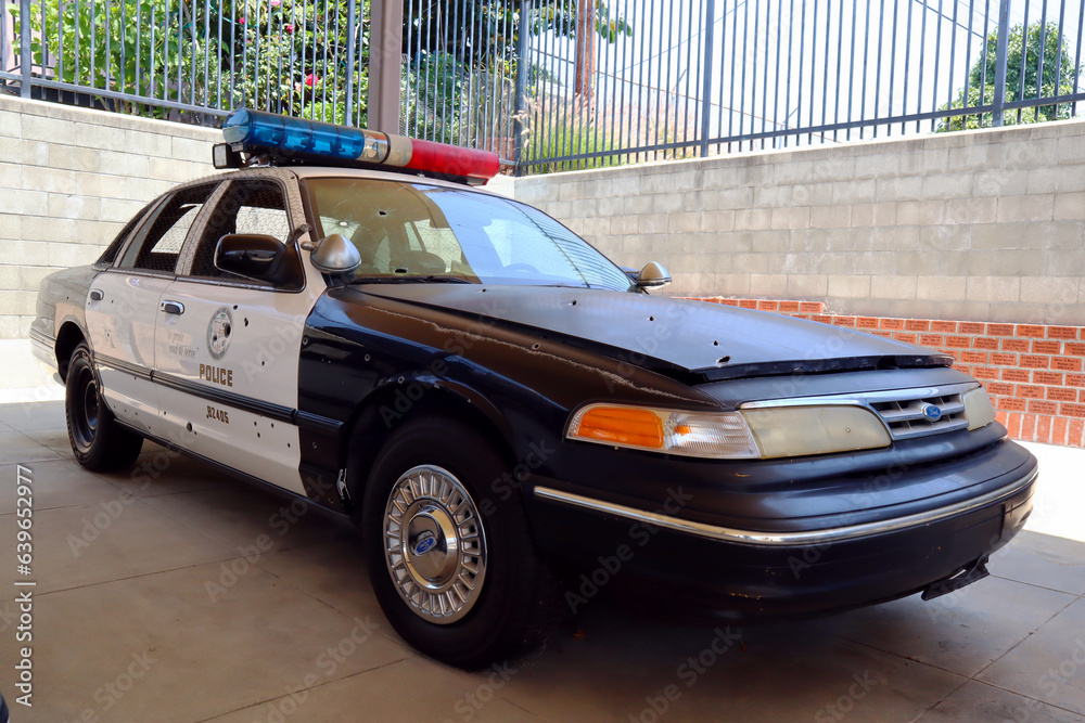 Los Angeles, California: Exhibition of Police vehicles at the LAPD Los ...