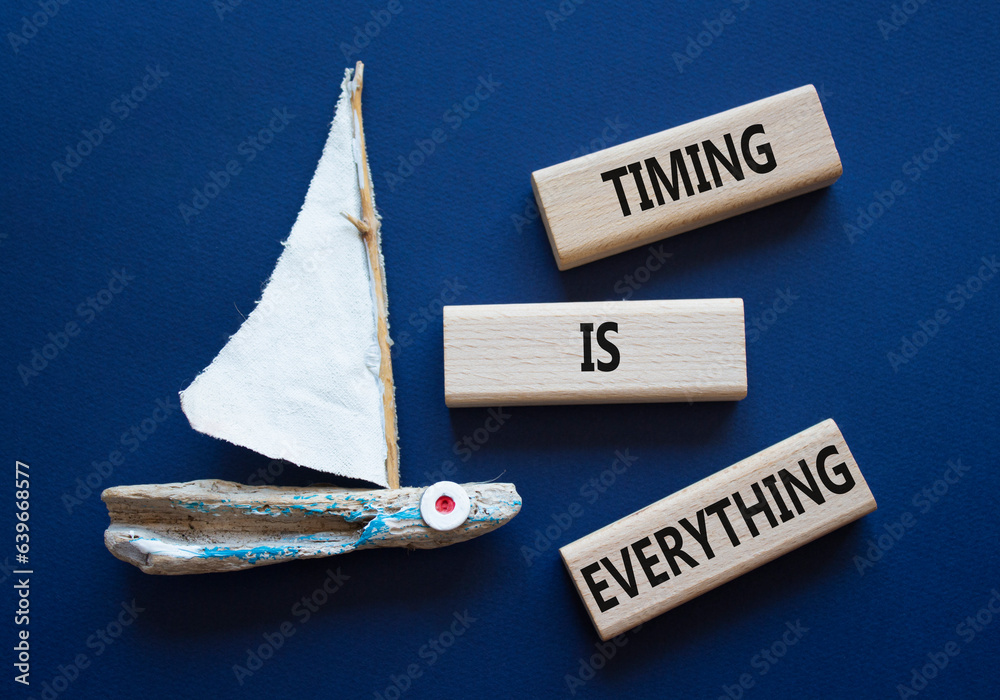 Timing is Everything symbol. Wooden blocks with words Timing is ...