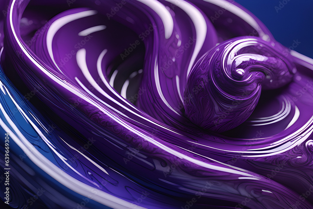 Ultra HD Realistic Purple and Royal Blue Paint Swirls: Stunning Vivid ...
