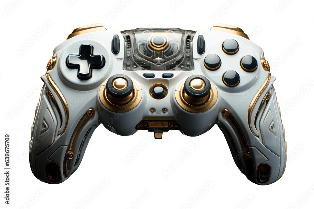Futuristic video game controller on a transparent background. Stock ...