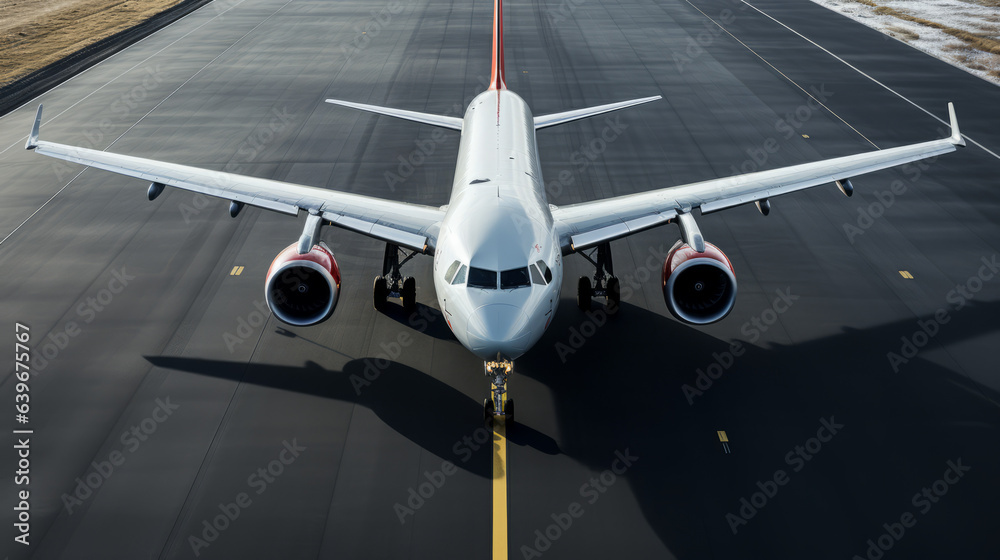 Airplane on landing strip - plane taking off - passenger plane - plane ...