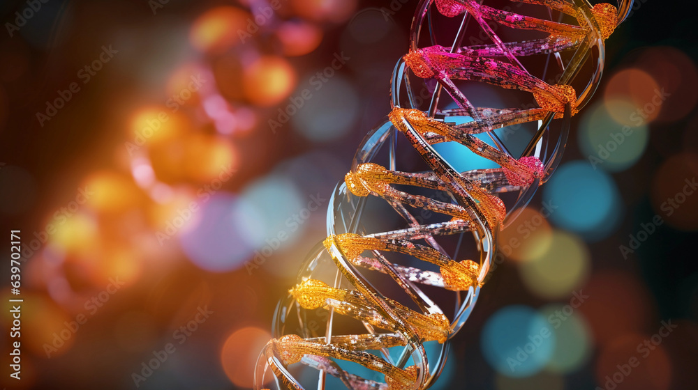 An extremely detailed, high - resolution image of a DNA double helix ...