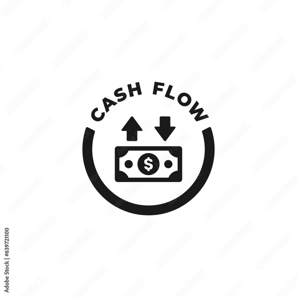 cash flow icon or money flow label vector isolated. best cash flow icon ...