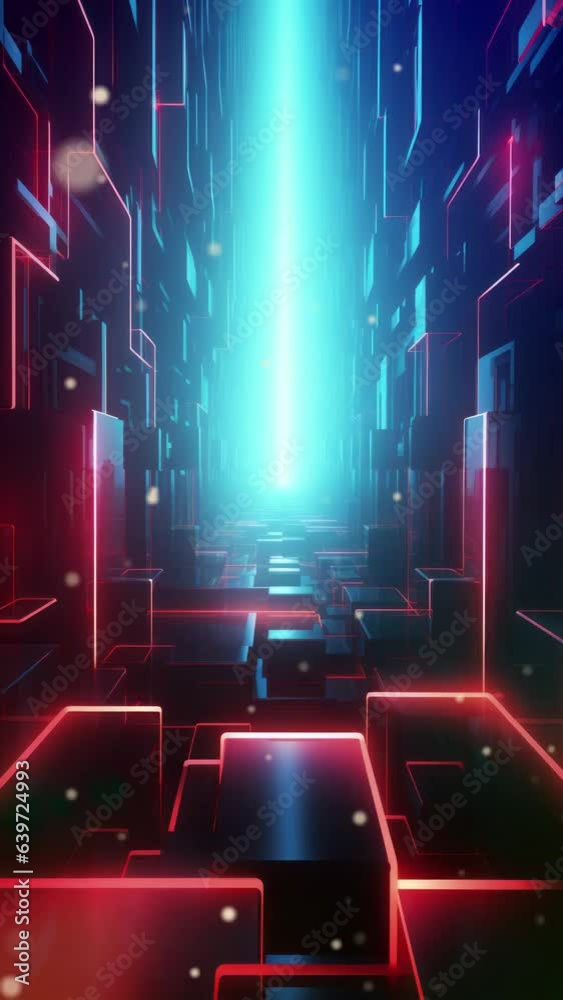 Vertical Video 4k Animation Abstract Background With Ai Artificial