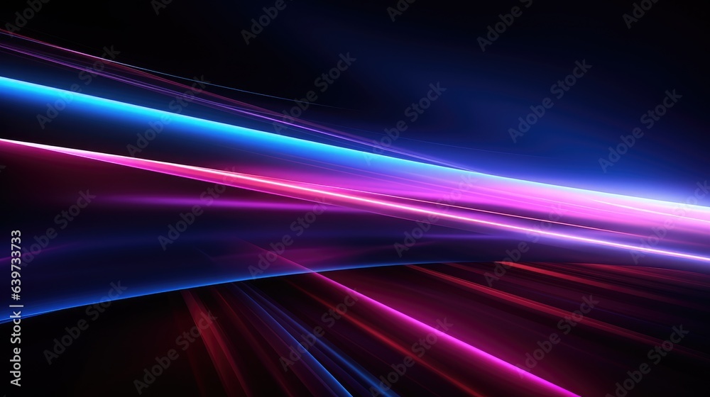 Neon beams on a darker background, styled in a light-art installation ...
