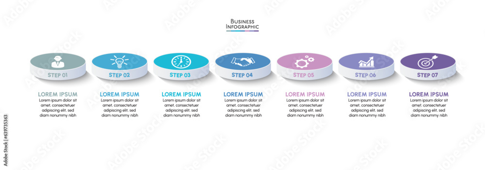 Business data visualization. timeline infographic icons designed for ...
