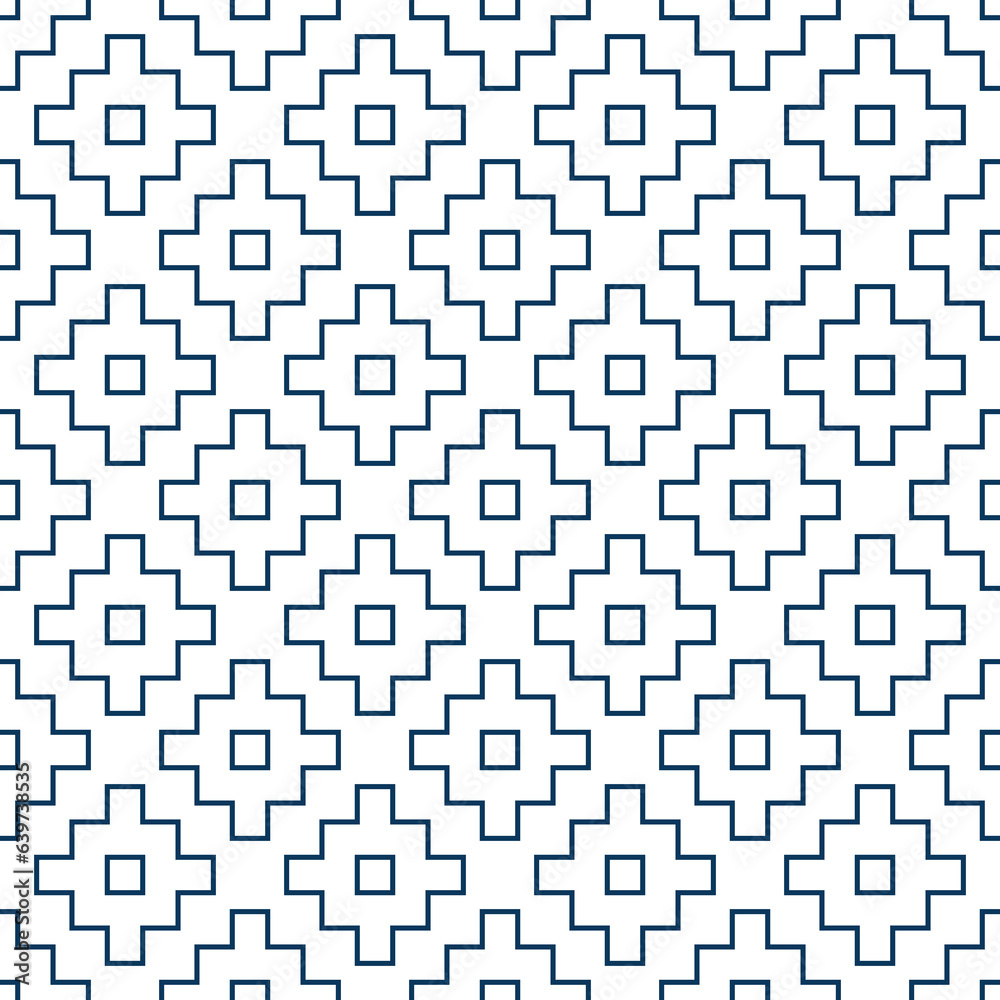 Japanese traditional block seamless pattern with grid line for textile ...