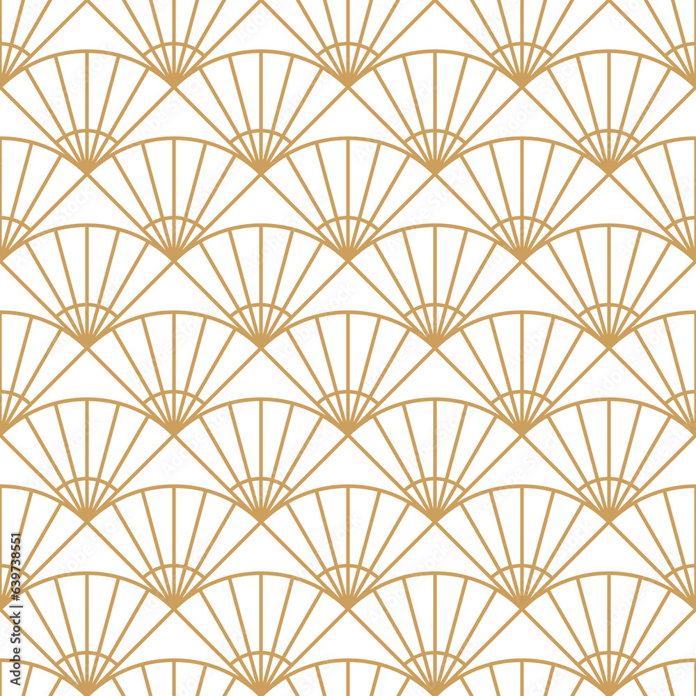 Japanese traditional fan seamless pattern with grid line for textile ...