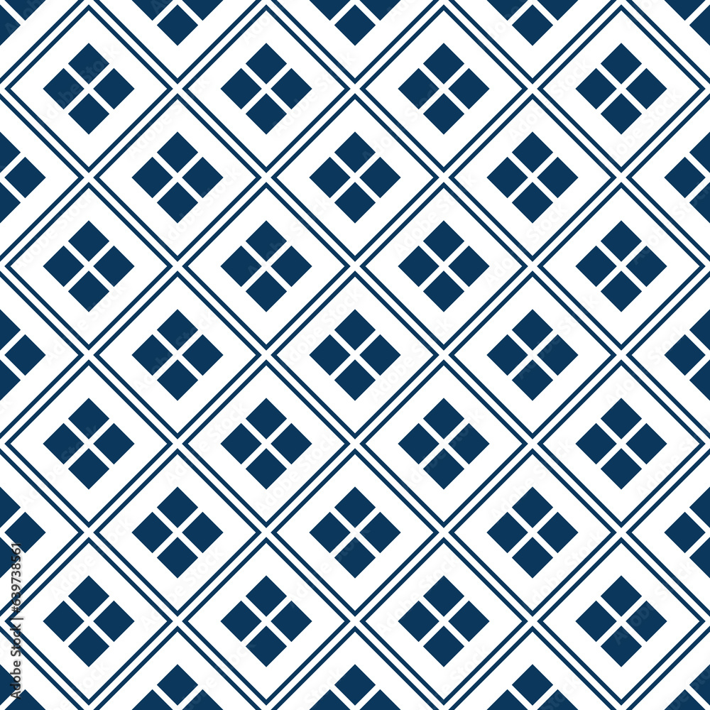 Japanese diamond seamless pattern with grid line for textile, card ...