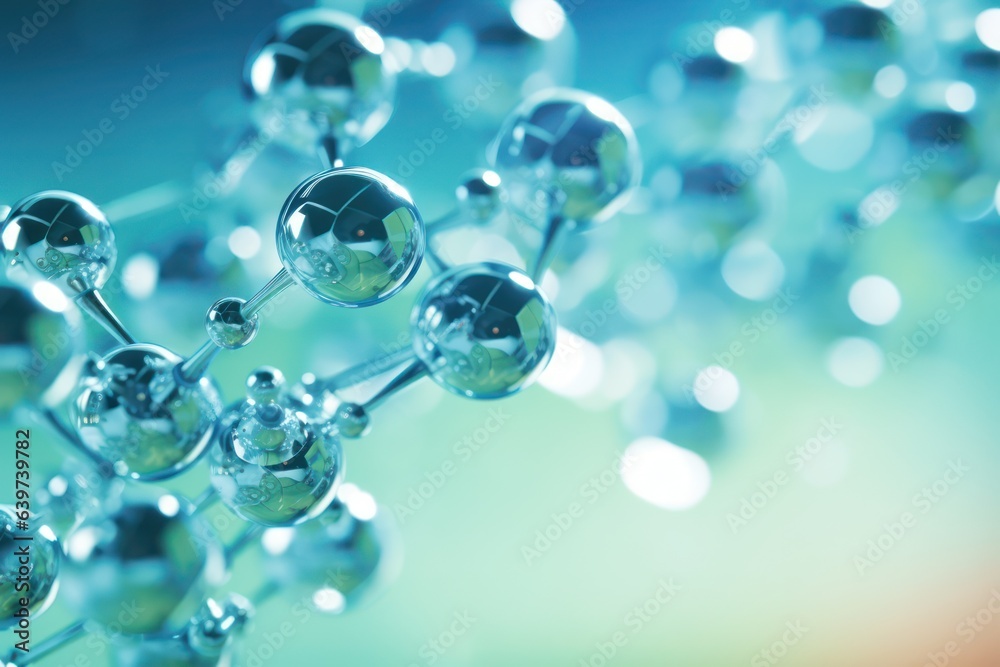 Microscopic Exploration of Water Molecules Abstract Background Stock ...