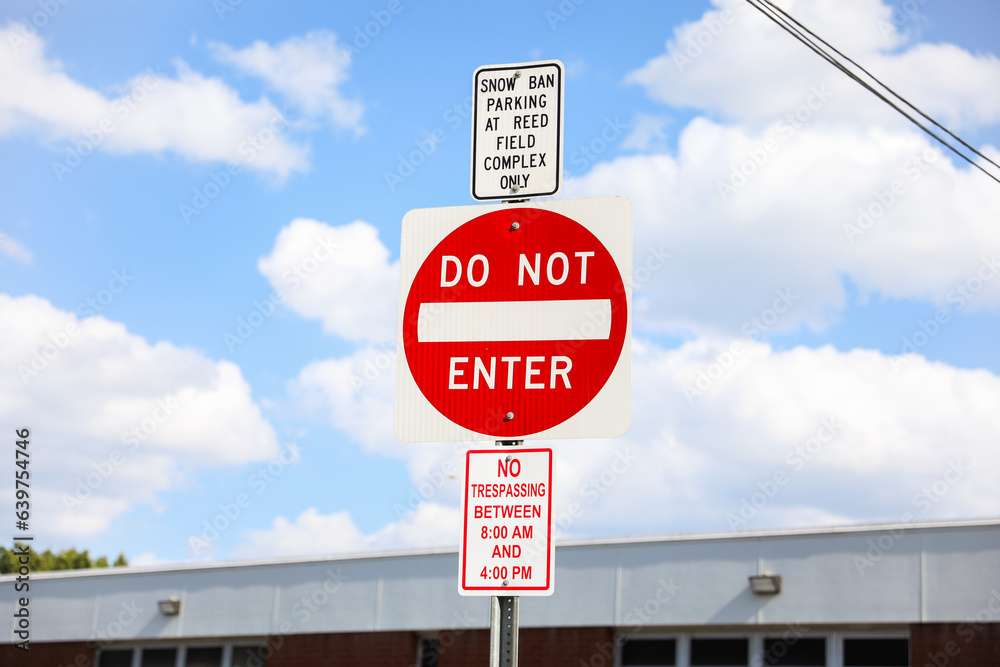 Do Not Enter sign signifies restricted access, a barrier against ...