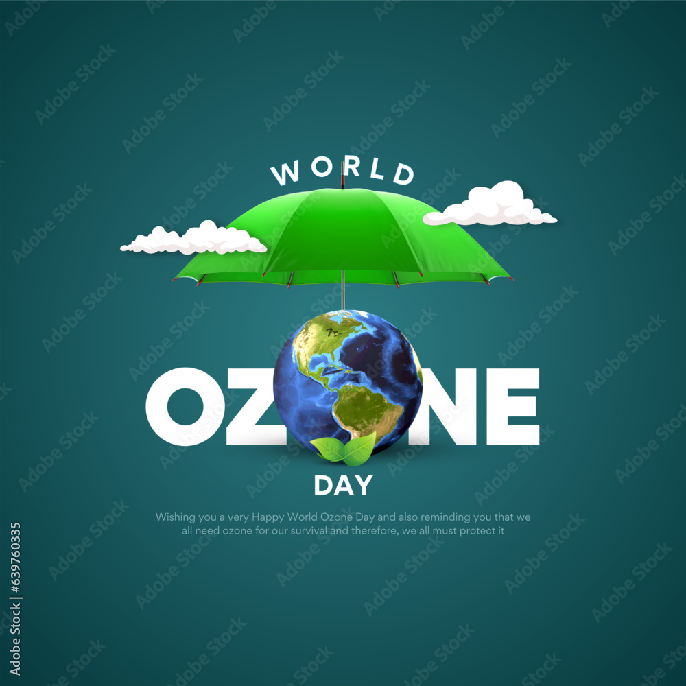 World Ozone Day 16 September Vector illustration for Poster, Flyer ...