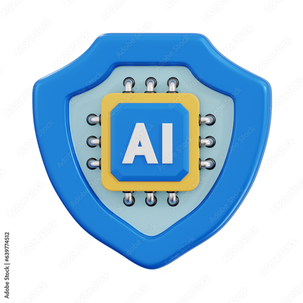 ai protection 3d, high quality render, transparent background ...