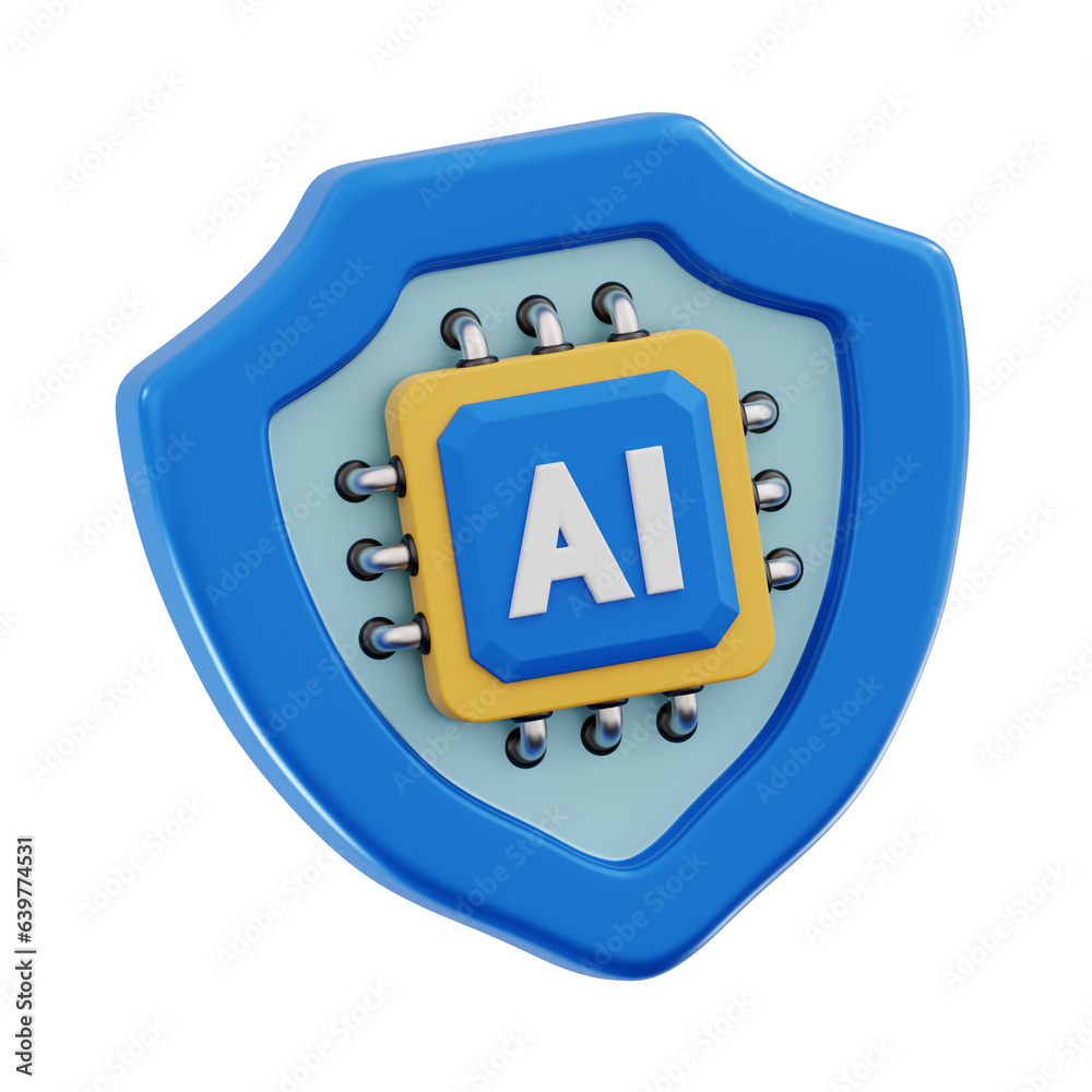 ai protection 3d, high quality render, transparent background ...
