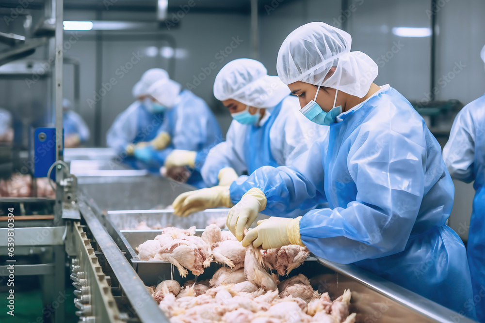 Poultry farm for the production of chicken meat. Industrial production ...