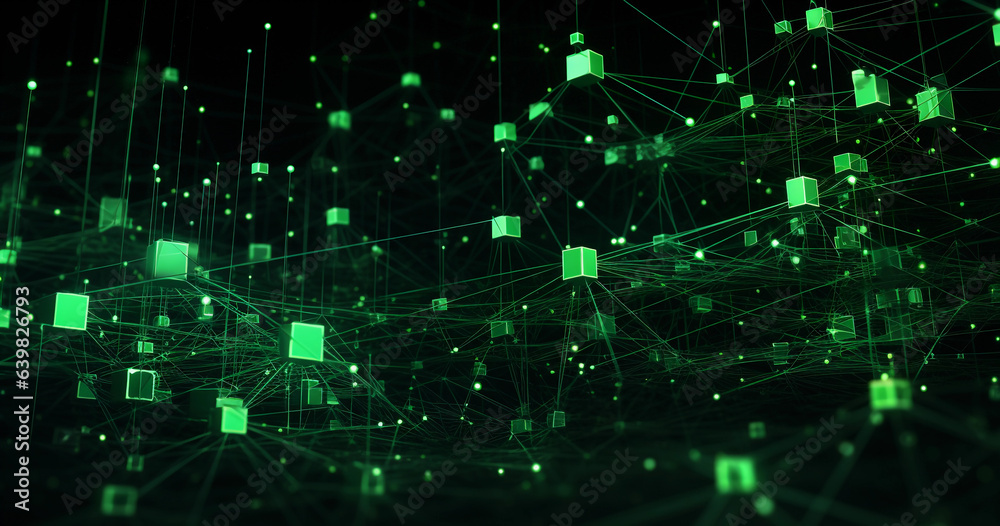 deep learning, neural network visualized as radiant nodes connected ... deep learning, neural network visualized as radiant nodes connected ...