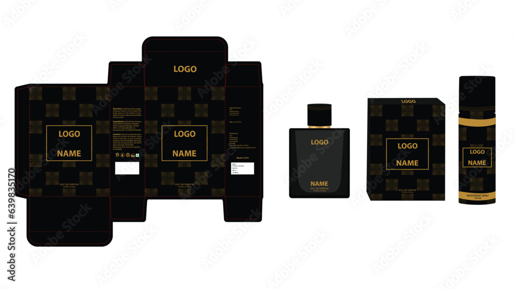 Packaging design, luxury perfume box, deo design mock up box ...