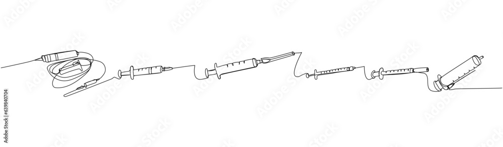 Syringe set. Catheterization kit, needle, catheter, injection, Surgical ...