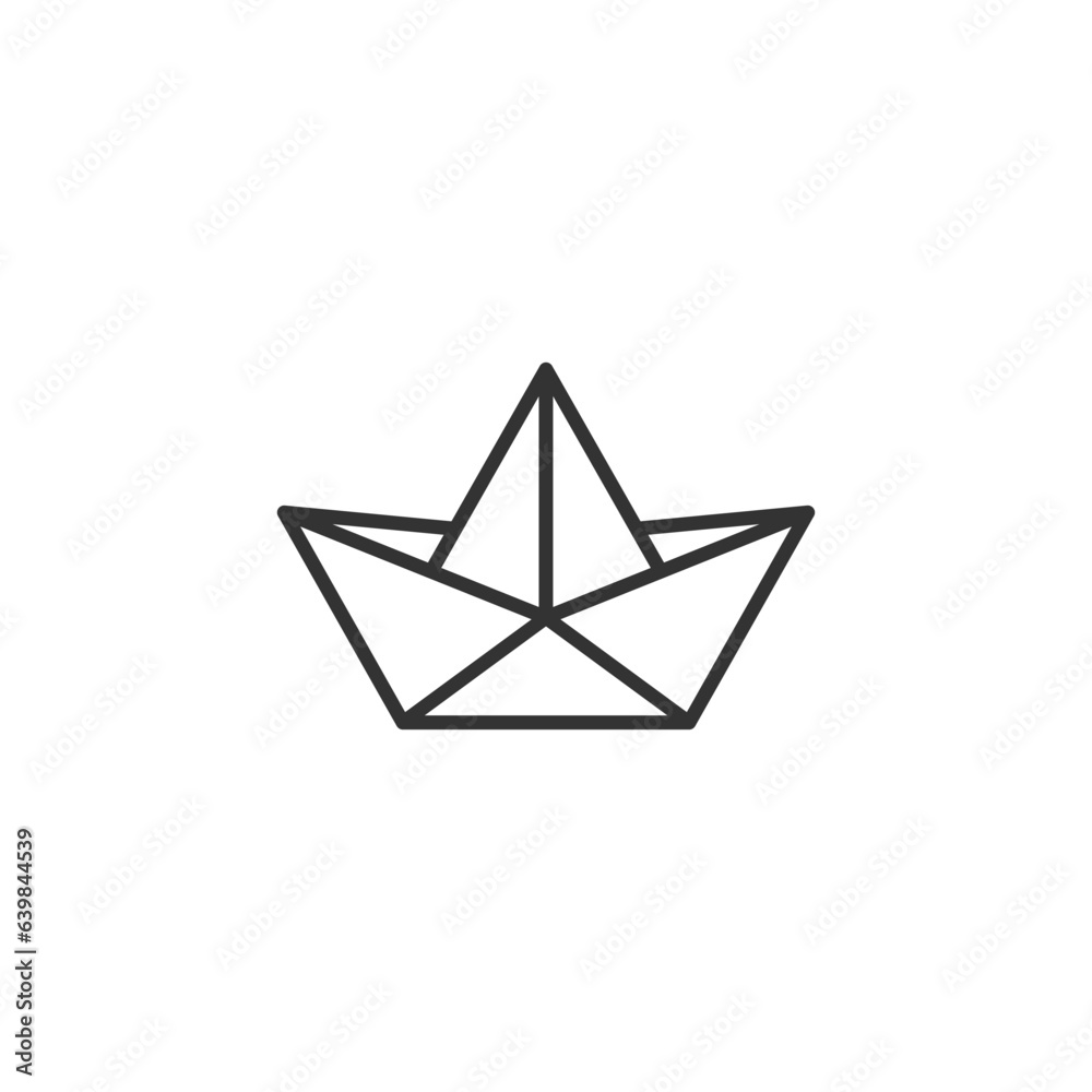 Paper boat icon. Handcraft symbol modern, simple, vector, icon for ...