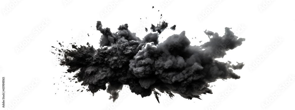 black vibrant paint black powder explosion with dark colors isolated ...