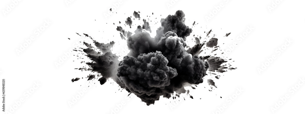 black vibrant paint black powder explosion with dark colors isolated ...