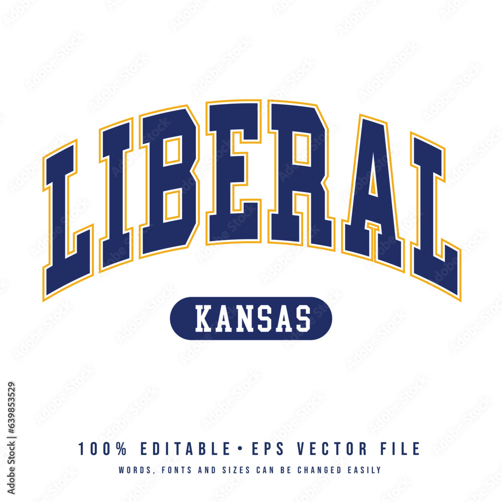 Liberal text effect vector. Vintage editable college t-shirt design ...