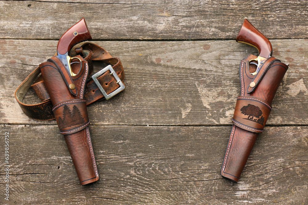 Two most famous Black powder revolvers Colt Army and Remington New Army ...