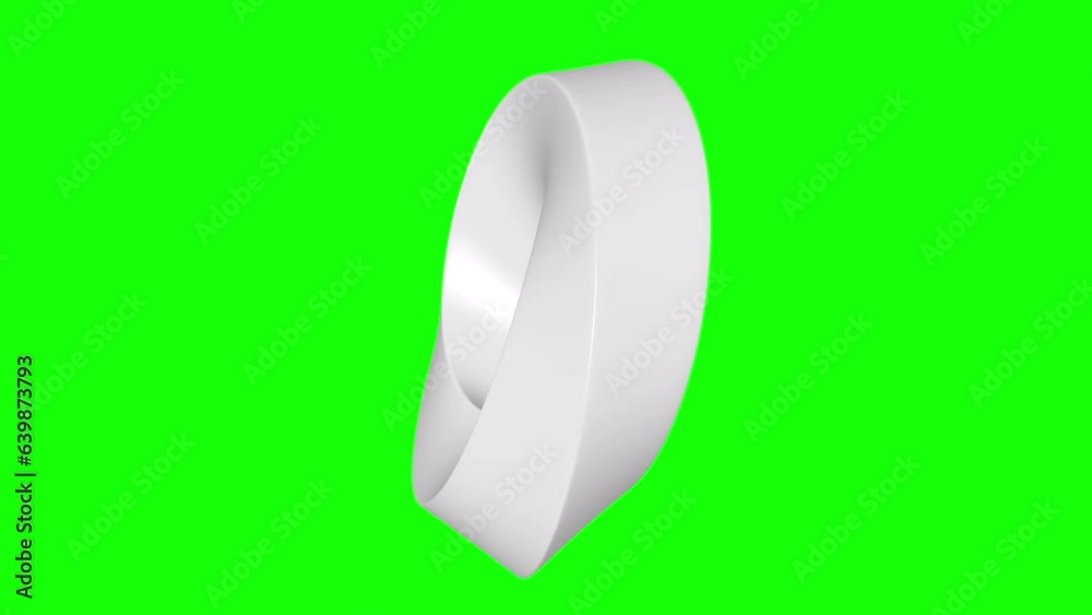 Mobius strip ring sacred geometry. Spatial figure with upturned ...