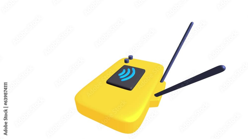 Modem Router with the antenna high speed wireless wifi internet. 4K ...