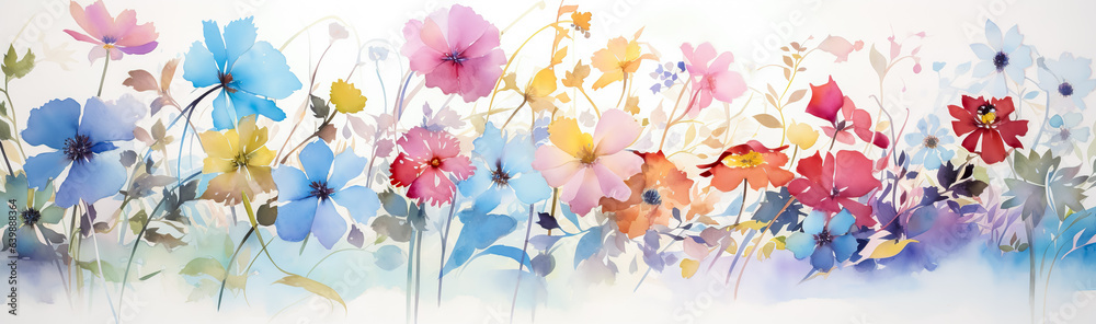 Watercolor Flower Clipart. Realistic Floral Illustrations. Watercolor ...