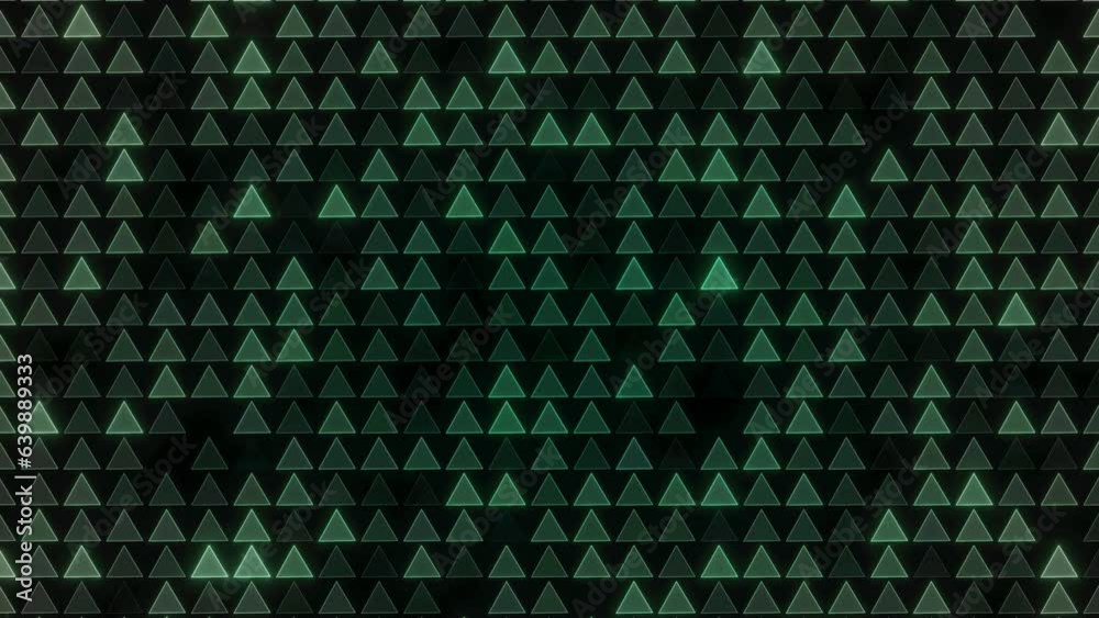 Neon Triangle Shape Digital Hud Animation Background. Digital Triangle ...