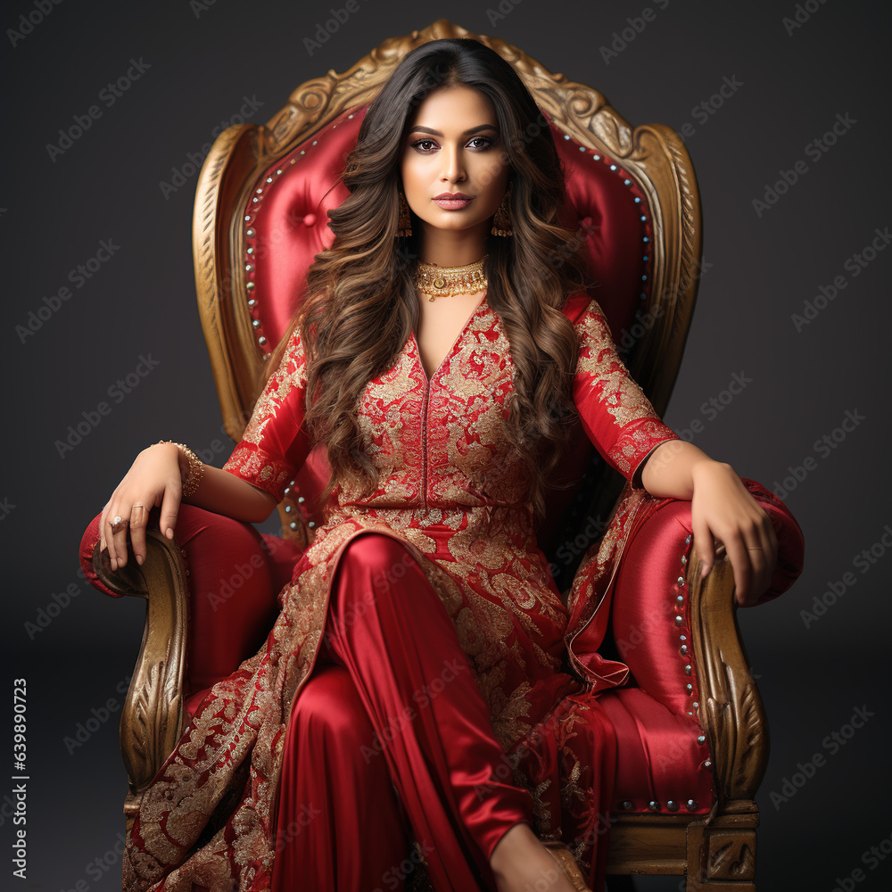 Indian woman poses in nauvari saree on festival, maharastrian look ...