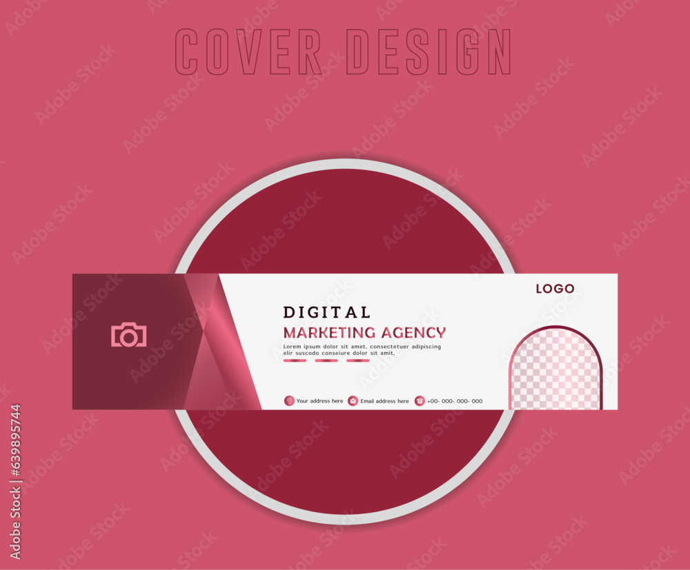 unique color linkedin cover page template design Stock Vector | Adobe Stock