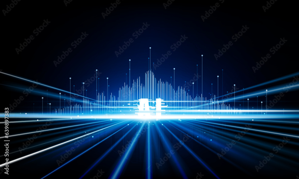 Abstract artificial intelligence business city of technology reflection ...