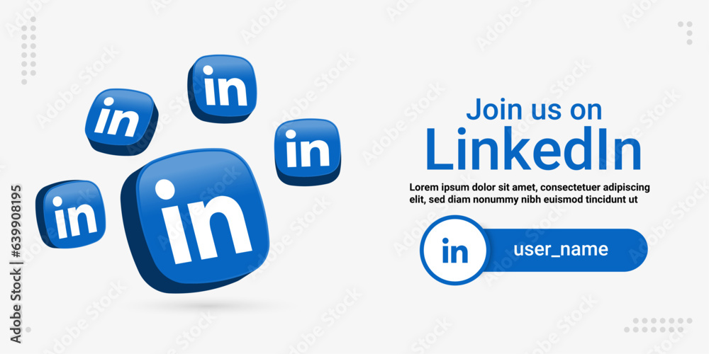 join or follow us on linkedin. 3d linkedin logo social media icon ...