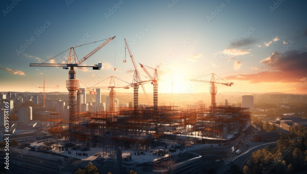 factory, industry, crane, construction, futuristic, pipe, industrial ...