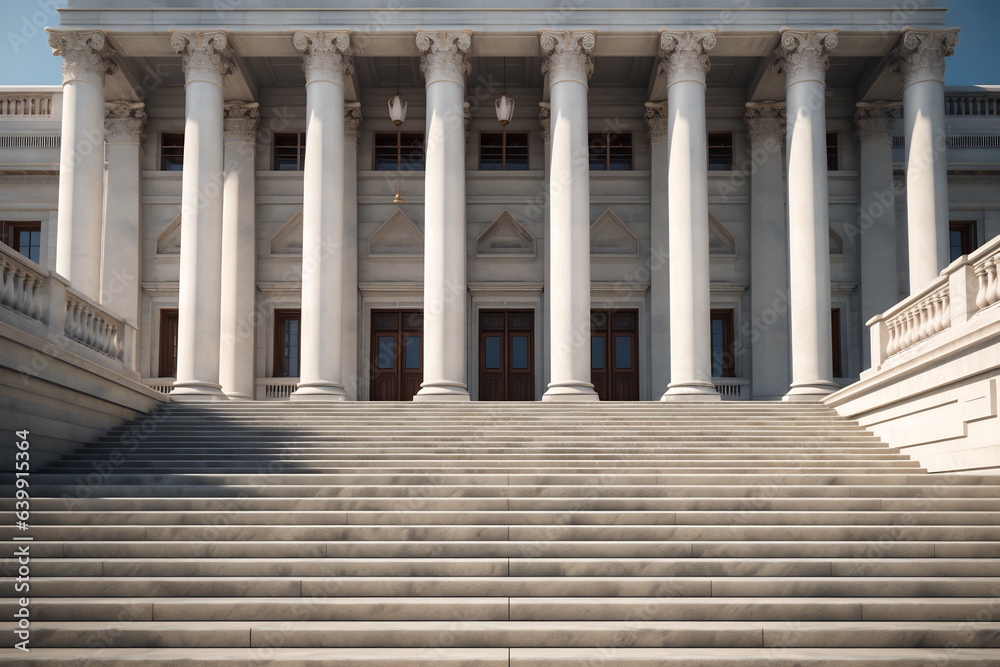 Neo classical courthouse facade Stock Photo | Adobe Stock