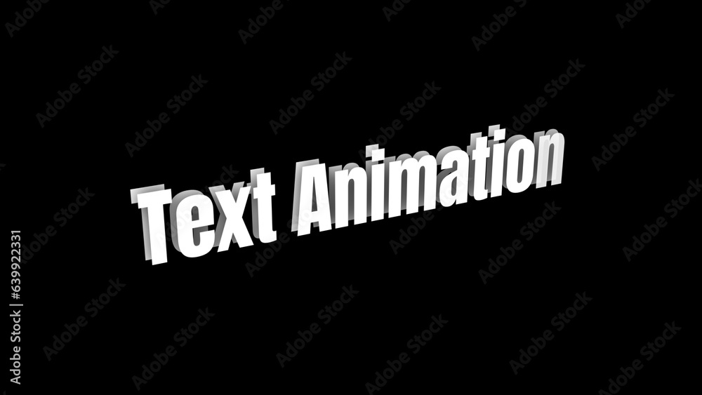 3D Text Animations Stock Template | Adobe Stock