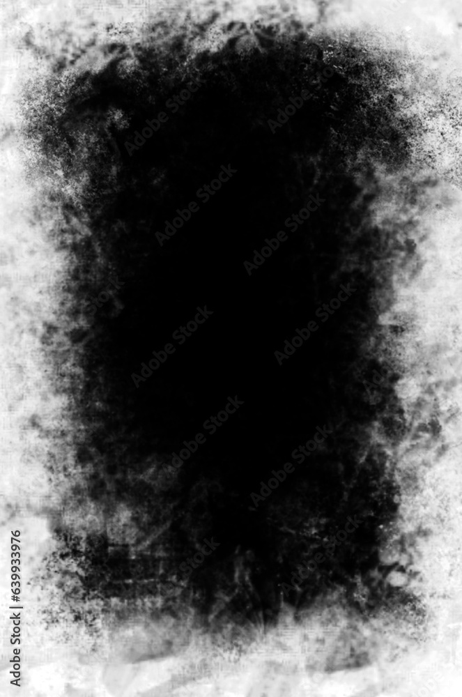 Grunge style black frames overlay on white background. Royalty high ...