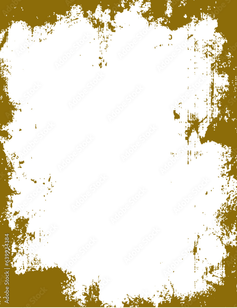 Grunge style yellow frames overlay on white background. Royalty high ...