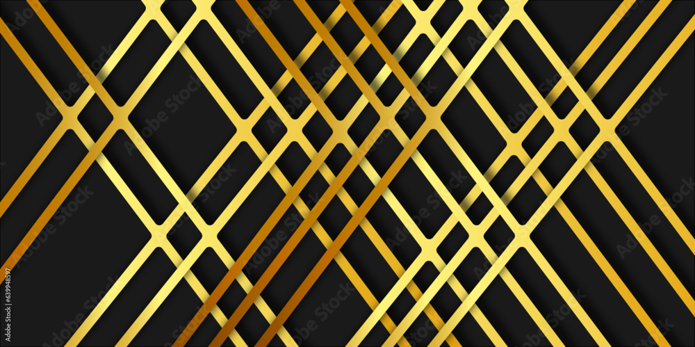 Trendy simple overlapping gold stripes vector. Vector illustration ...