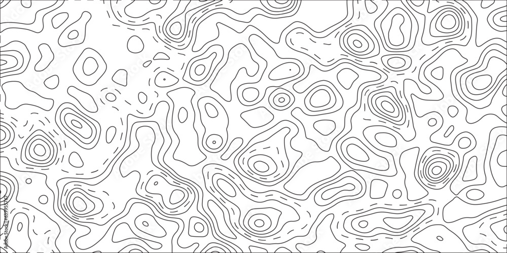 Ocean topographic line map with curvy wave isolines vector illustration ...