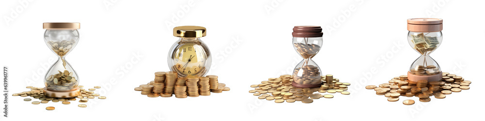 Time and Money (Time Value of Money) clipart collection, vector, icons ...